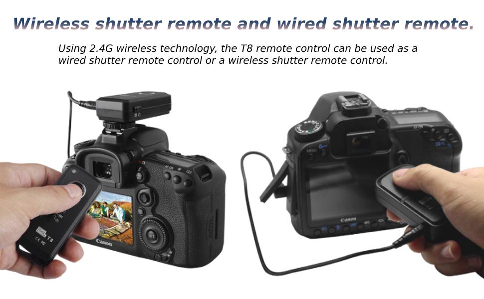 Amazon.com : Wireless Shutter Release Remote for Nikon, T8 Camera Remote Shutter Release Cable ...