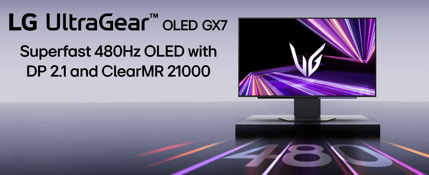 LG 27GX790A-B 27-inch Ultragear OLED Gaming Monitor QHD 1440p 480Hz, 0.03ms, DisplayPort 2.1 ...