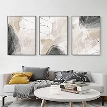 Amazon.de: Sarah Duke 3er Poster Set, Beige Abstrakt Wandbilder Wohnzimmer Bilder, Moderne ...