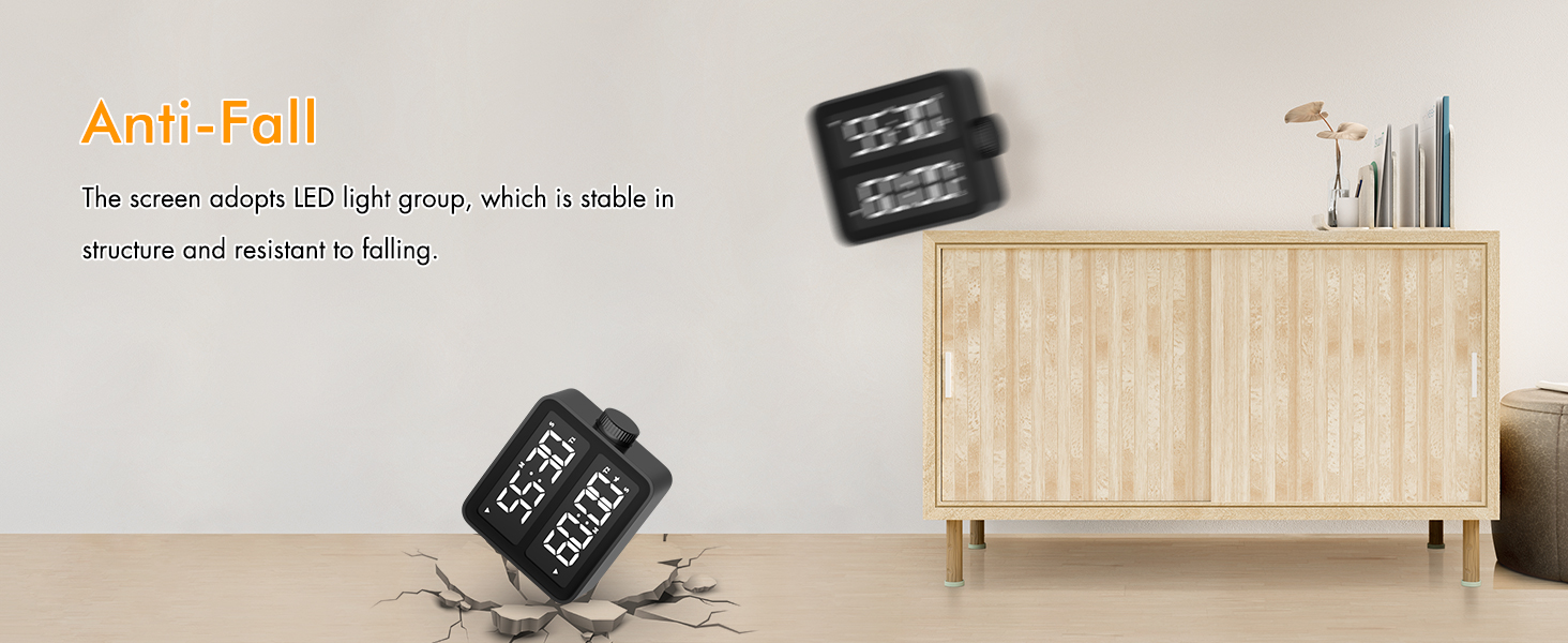 Digital Kitchen Timer Dual Countdown Countup Timer With Memory Function Volume