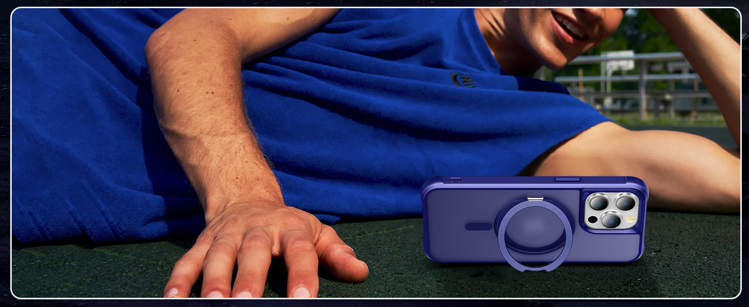 Amazon.com: UMIONE 360° Rotatable Magnetic Ring Design for iPhone 13 Pro Max, Built-in Invisible ...