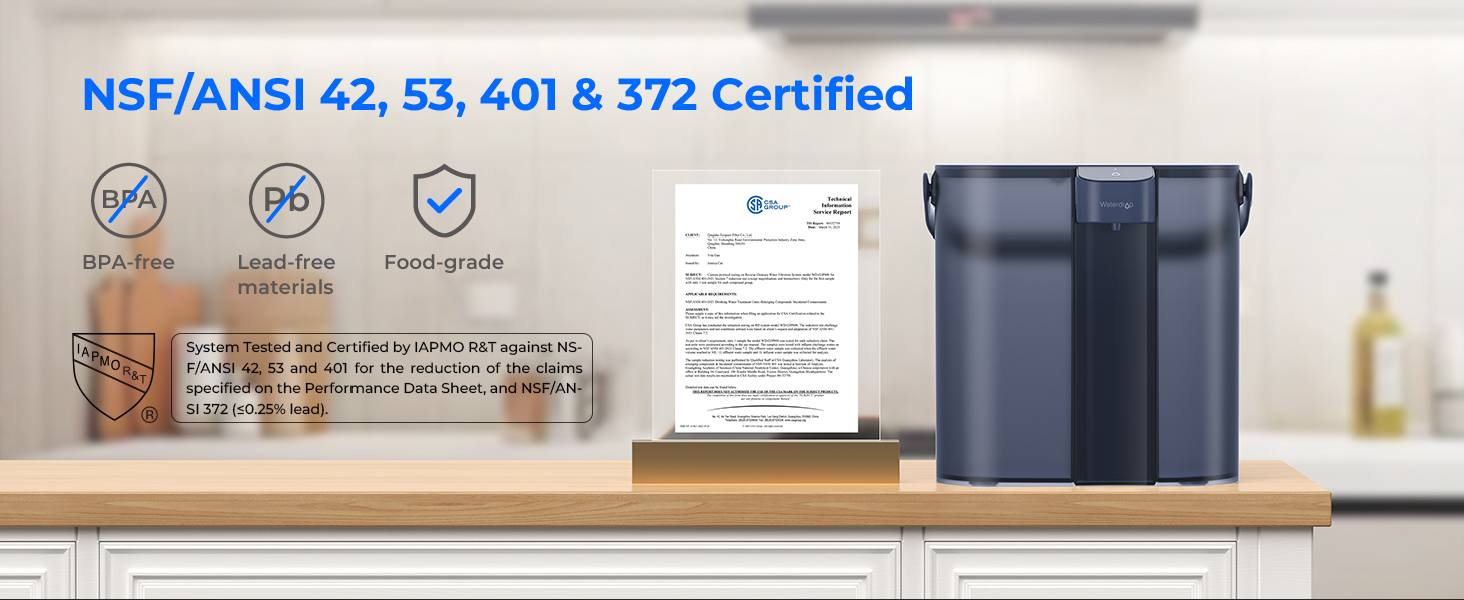 Amazon.com: Waterdrop Compact Electric Water Filter Pitcher, 200-Gallon Rechargeable Instant ...