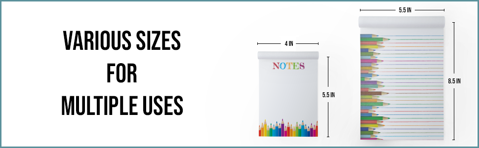 Amazon.com : Gotcha Covered Notebooks Colorful Notes Teacher Memo Pads ...