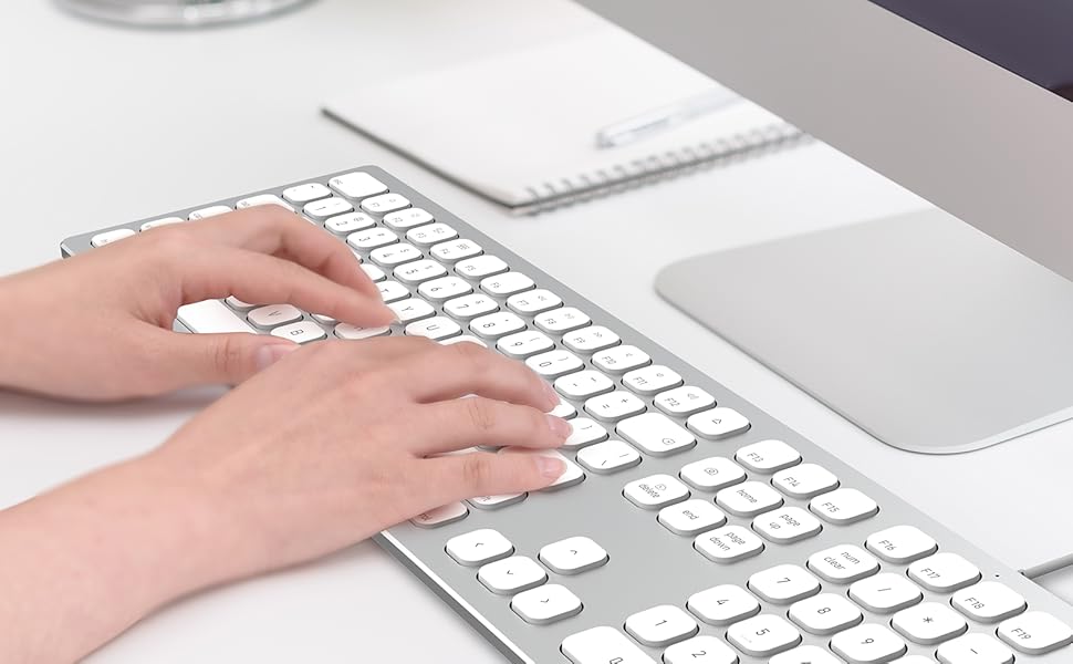 Amazon.com: Wired Keyboard for Apple Mac OS,Plug-N-Play, Chic-and-Sleek ...