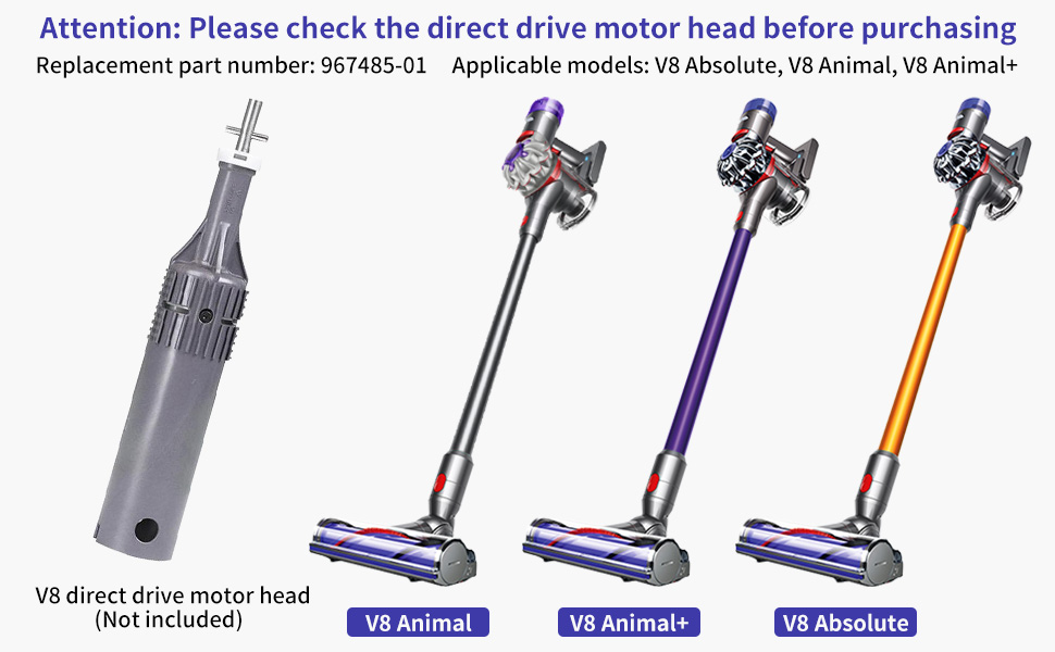 Amazon.com: Yakerooter V8 Replacement Brush Brushbar Roller Brush ...