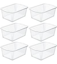 Amazon.com: YBM HOME 6-Pack Small Plastic Storage Baskets for Home Junk ...