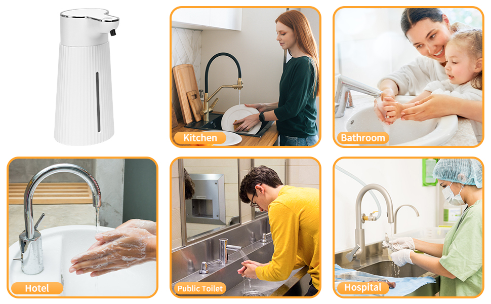 Amazon.com: Automatic Foaming Soap Dispenser Touchless for Bathroom Countertop and Kitchen ...