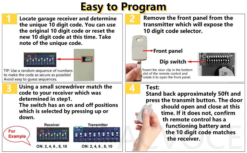 Garage Door Opener Remote for Linear Multi-Code 3089 308911 MCS308911 ...