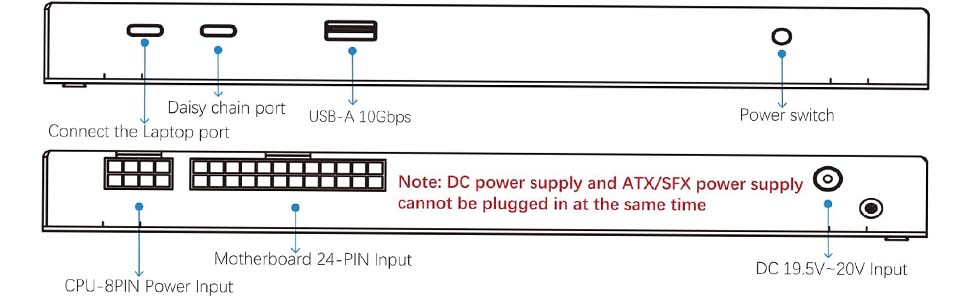 Mini Egpu Enclosure Compatible With Thunderbolt 3 4 Usb4 40gbps External Gpu Dock