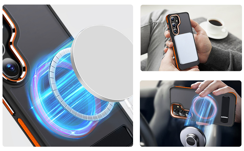 Amazon.com: MALEWOLF Slim Case for Samsung Galaxy S25 Plus/S25+, 3 Modes Seamless Stand Phone ...