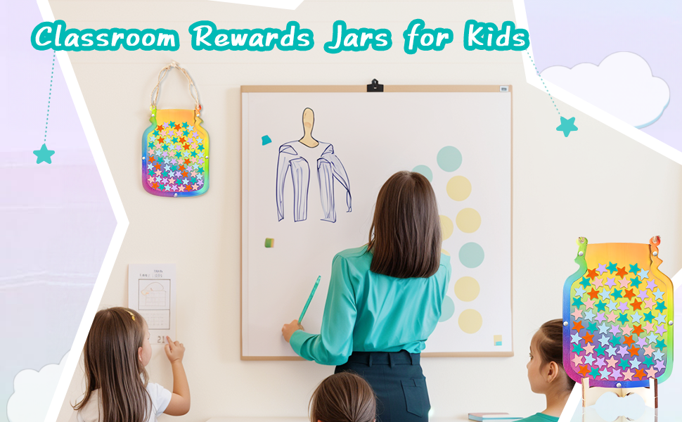 Amazon.com : Reward Jar Classroom, 80 Pcs Stars Jar Reward for Kids ...