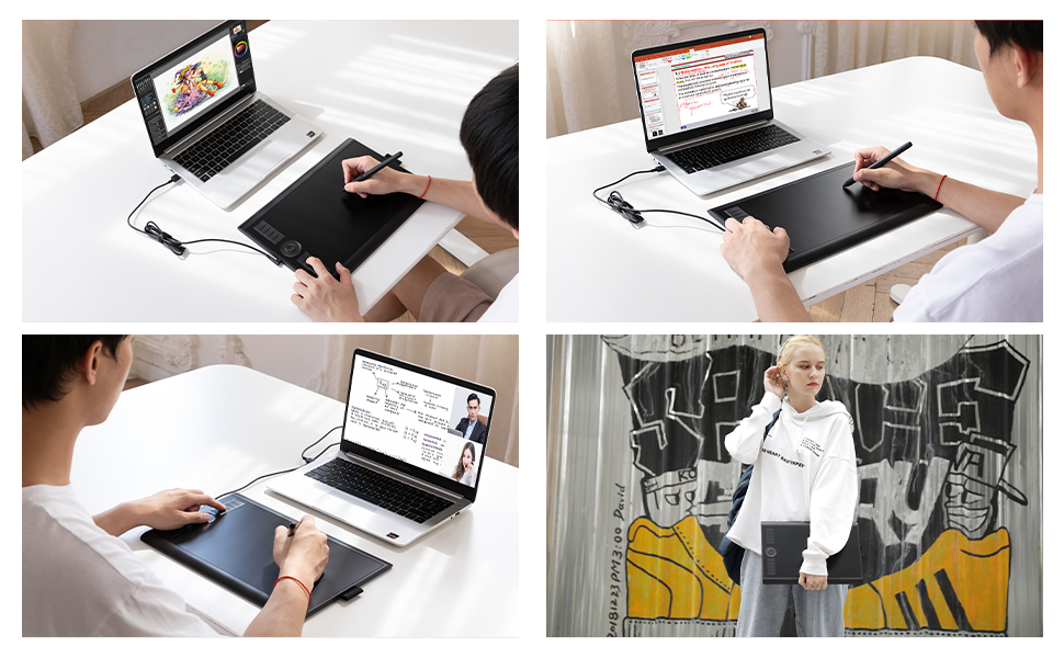 GAOMON M10K PRO 10×6.25 Inches Graphics Drawing Tablet with 8192 Levels ...