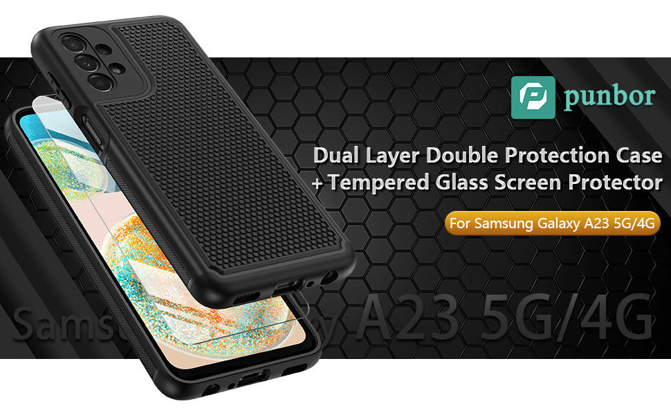punbor Case for Samsung Galaxy A23 5G: Dual Layer Shockproof Drop Protection Phone Case - 360 ...