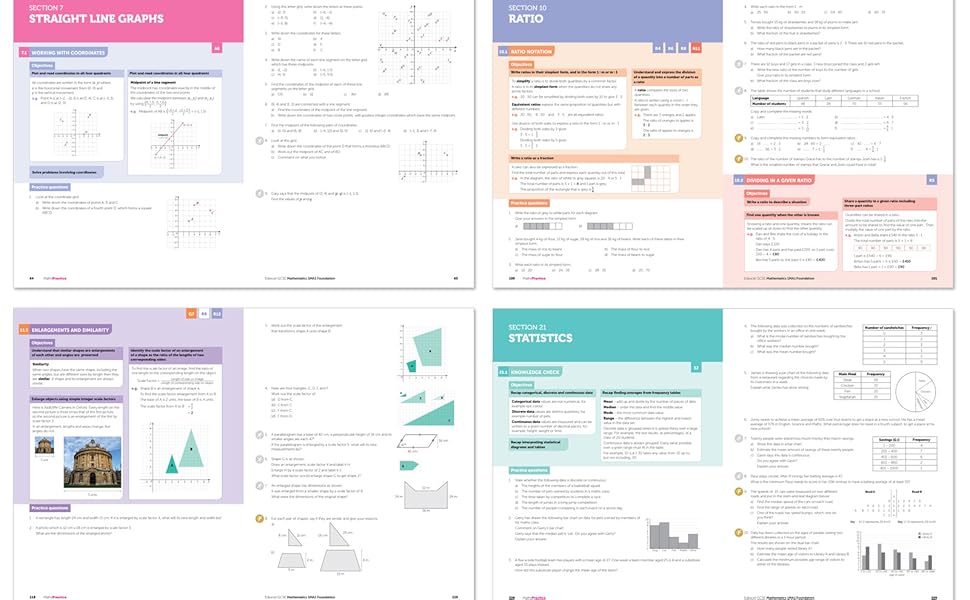 Maths Practice Edexcel GCSE Maths Foundation 1MA1 - Course textbook by ...