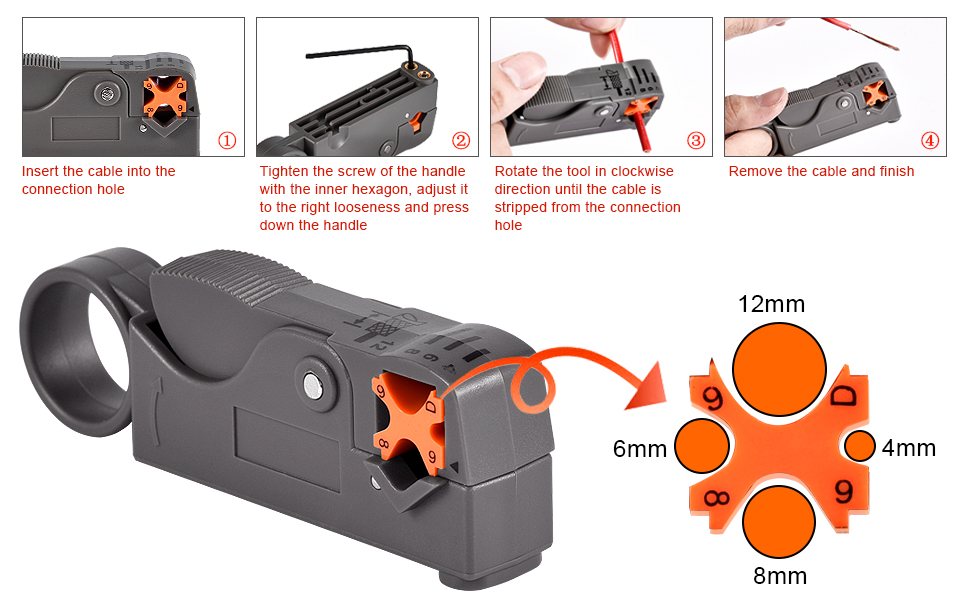 Eagles 1set Coax RF/BNC Connector Crimping Tool for RG58 / RG59 / RG6 with 10pcs BNC Plug Crimp ...