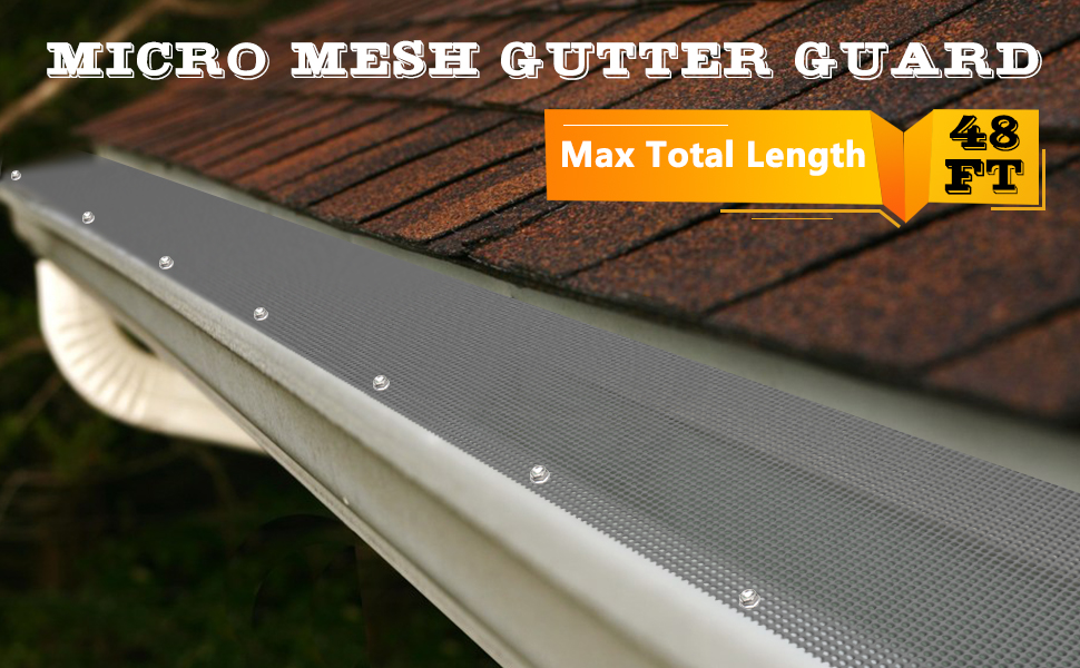 LBG Products Gutter Guard,Universal Stainless Steel Micro Mesh Gutter ...