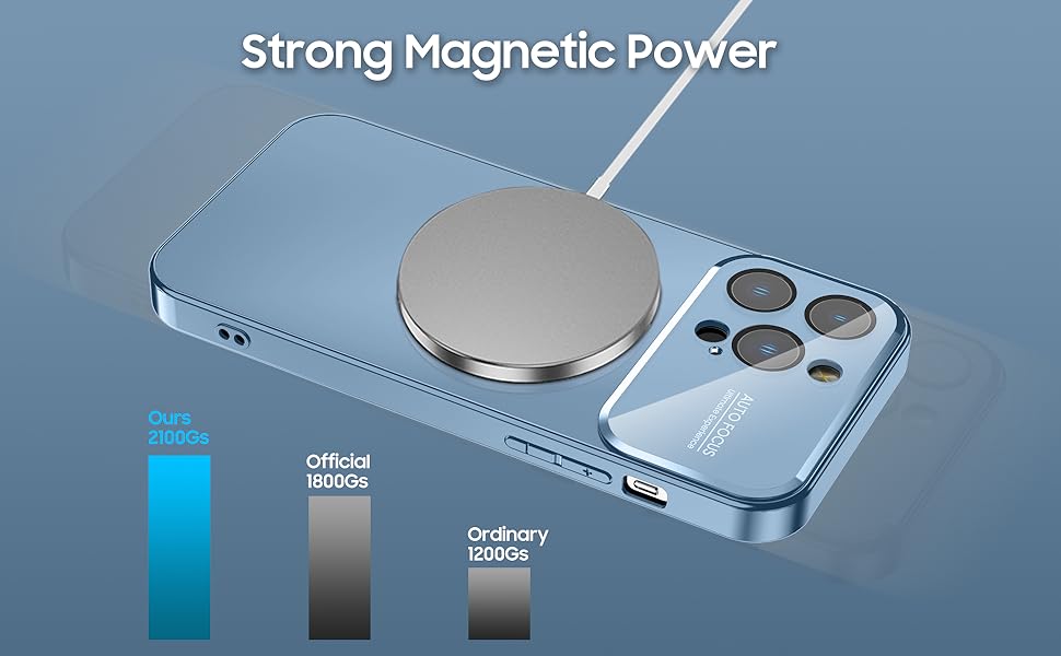 Amazon.com: MAKAVO Magnetic for iPhone 14 Pro Max Case, Compatible with MagSafe, Built-in Camera ...