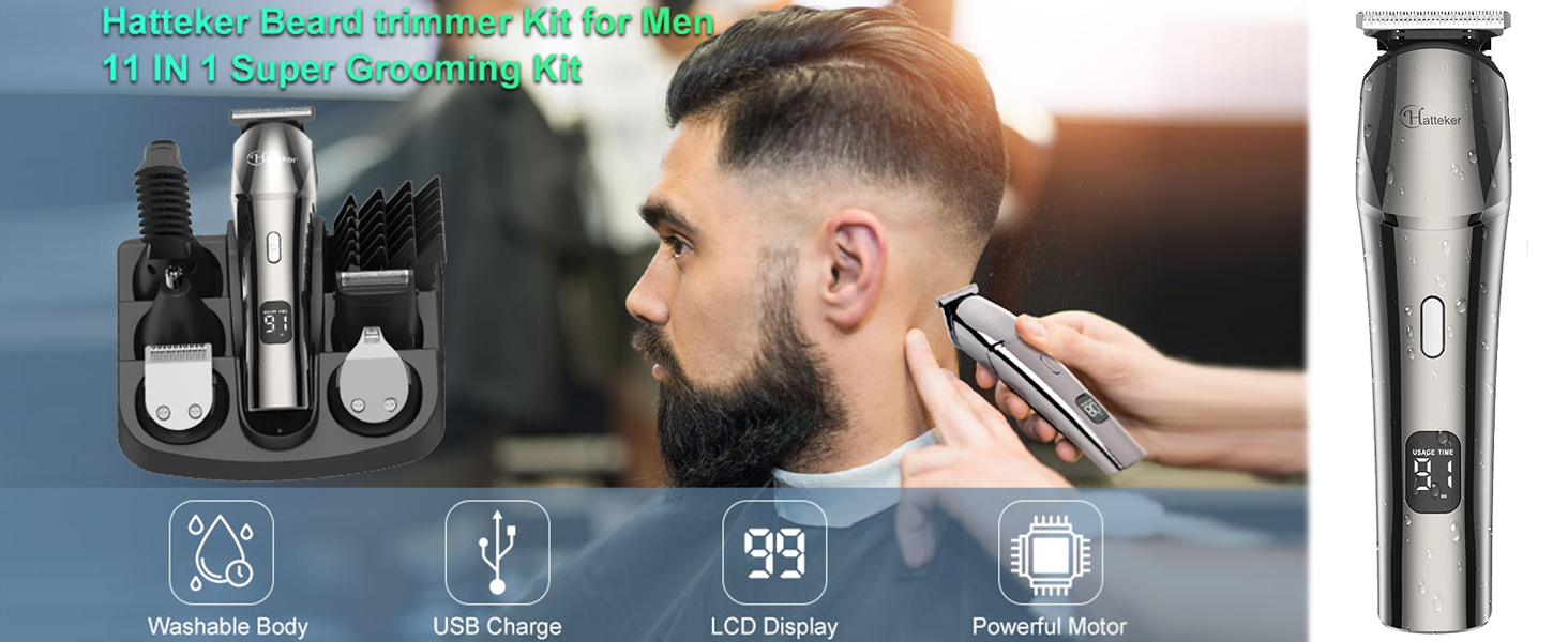 Hatteker Profi Haarschneidemaschine Herren Bartschneider Barttrimmer Haartrimmer Haarschneider ...