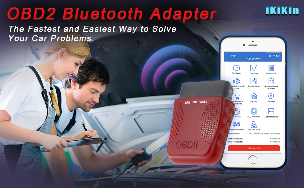 Wireless OBD2 Scanner Car Diagnostic Scan Tool, OBDII Adapter Used for ...