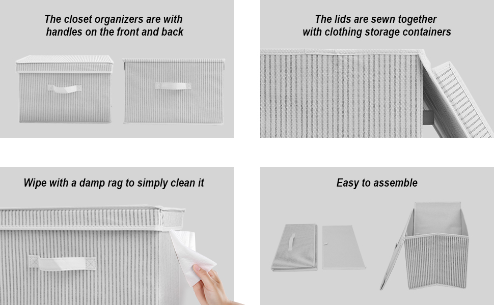 Amazon.com: GRANNY SAYS Storage Bins with Handles, Fabric Storage Box ...