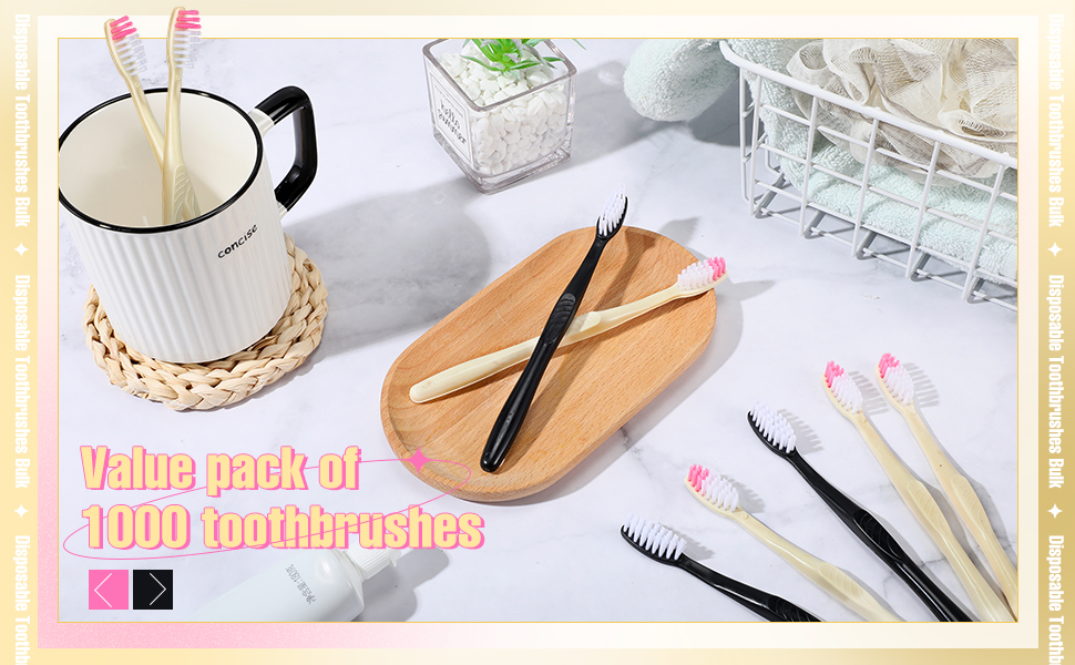 Amazon.com : Tessco 1000 Pcs Disposable Toothbrushes Bulk Individually ...