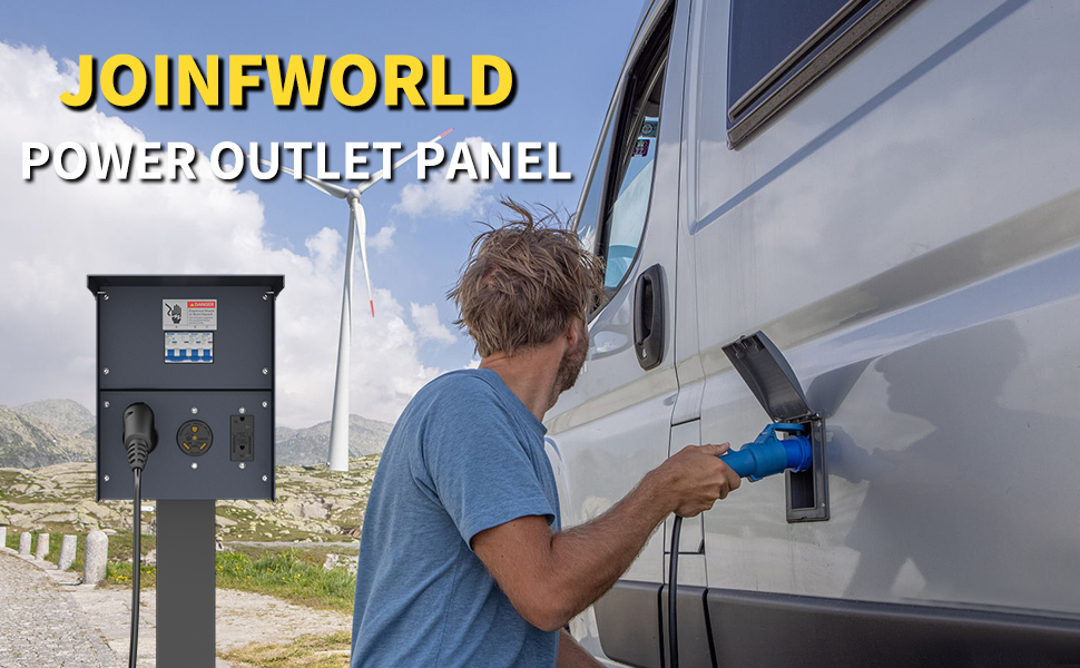 Joinfworld Panel de toma de corriente temporal resistente a la intemperie, caja de interruptor ...