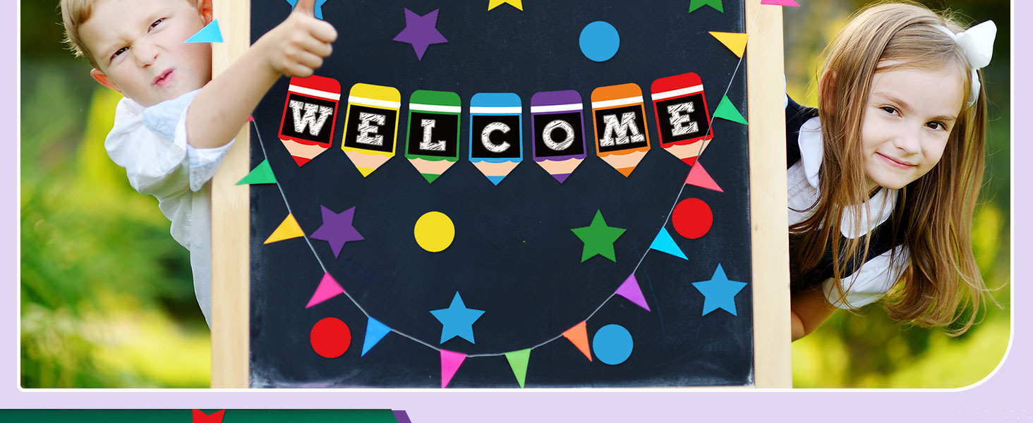 Amazon.com: Whaline 57 Pieces Welcome Bulletin Board Set Colorful ...