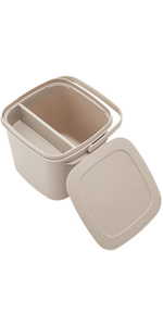 Amazon｜[ケユカ] KEYUCA 四角い 収納バケツ 9L 収納ボックス (仕切り・目盛付き スタッキング可能 ふた付き) 掃除用具 おもちゃ ピンク｜バケツ オンライン通販