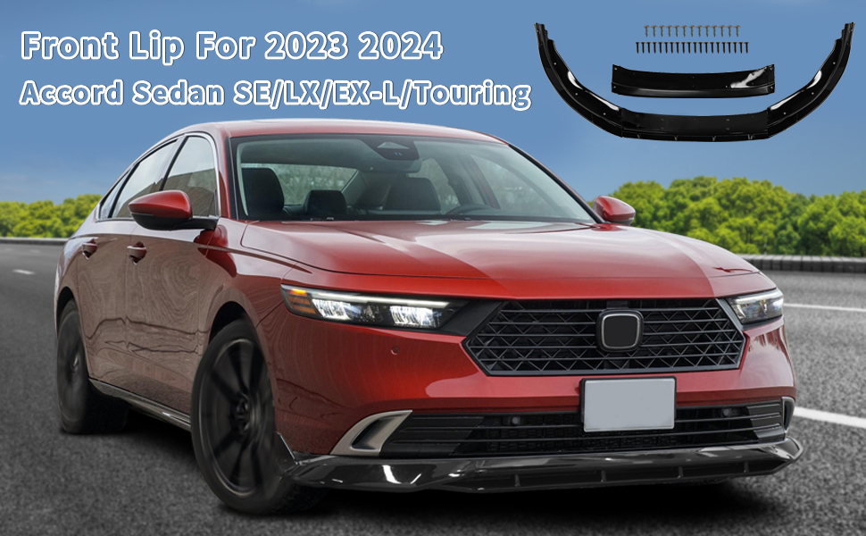 Amazon.com: Archaic Front Bumper Lip Compatible with Honda Accord 11th Sedan EX/LX/Hybrid Sport ...