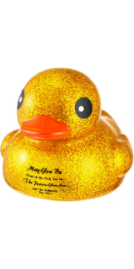 Amazon.com: Honoson 6.89 Inch Thank You Rubber Duck Giant Glitter ...