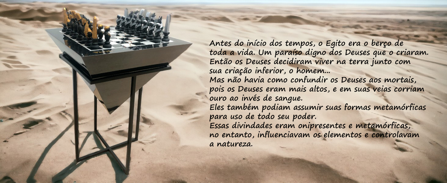 Tabuleiro de Xadrez Pirâmide Negra Luxo Deuses do Egito | Amazon.com.br