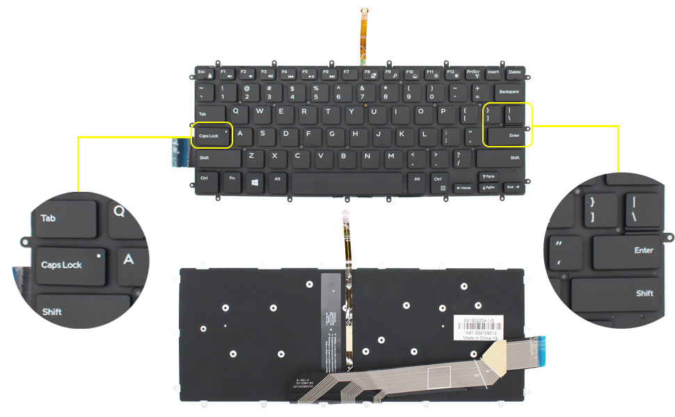 Amazon.com: ANTWELON Replacement Laptop Keyboard Backlit for DELL Inspiron 14-7000 7460 7466 ...
