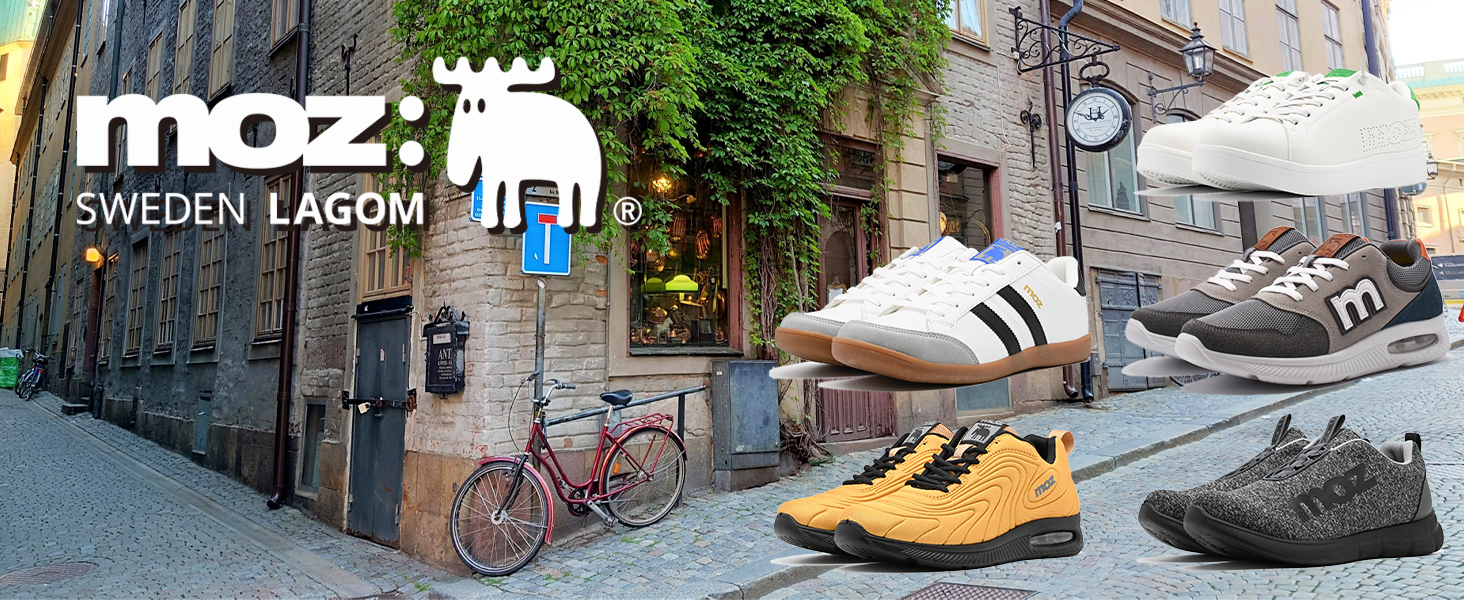 Amazon | [モズ] スニーカー メンズ コート底 軽量 ビッグロゴ クッションインソール 4280 | moz(モズ) | スニーカー