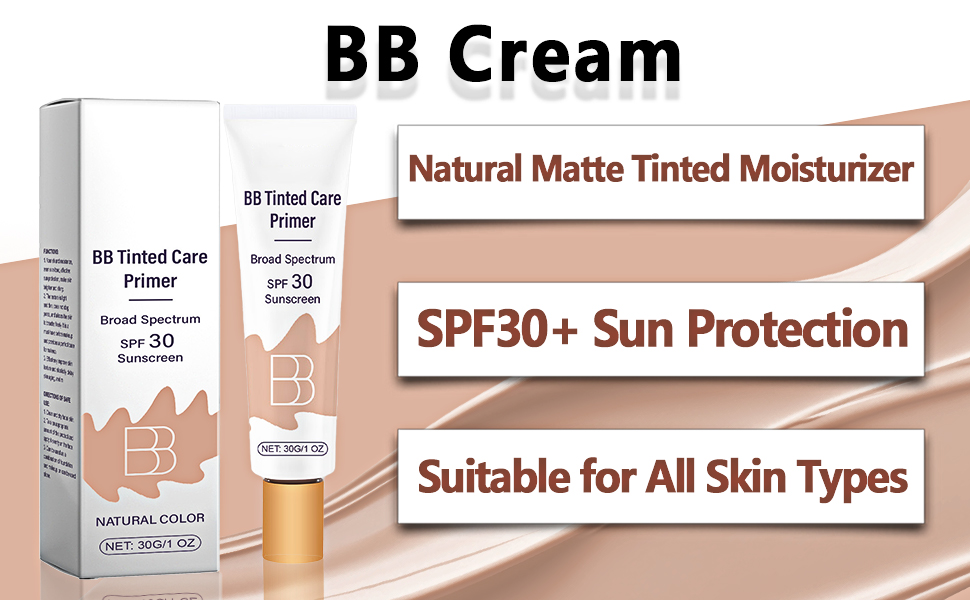 Amazon.com: EELHOE BB Blur Tinted Moisturizer SPF 30, BB Cream Tinted Moisturizer with SPF, Full ...