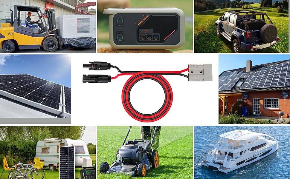 Amazon.com: Magiktech Solar Panel Charge Cable Compatible with Anderson SB50 Connector 50A for ...