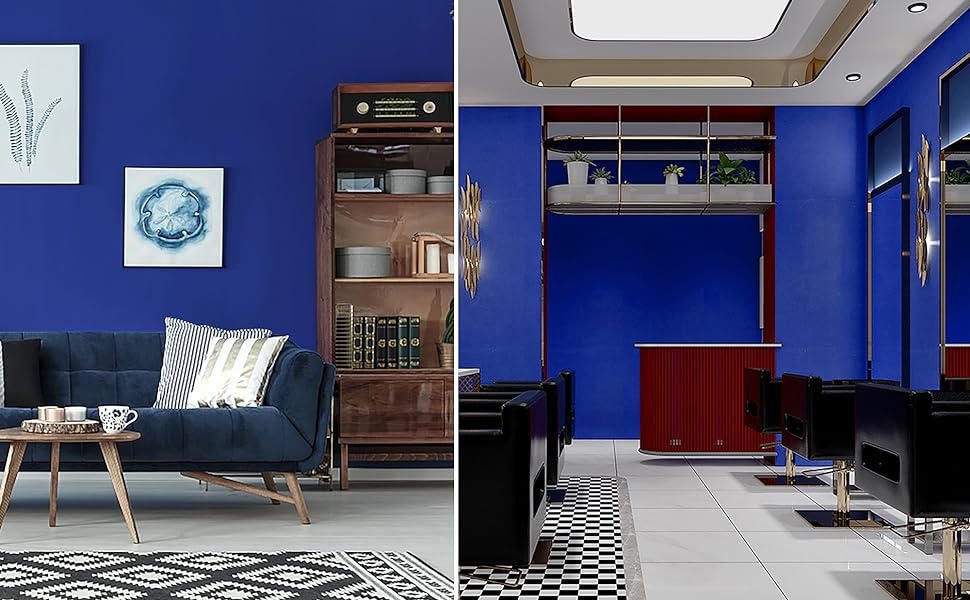 HOME13 12"X50" Dark Blue Contact Paper Matte Solid Self-Adhesive Paper For Decorating Wall Table ...