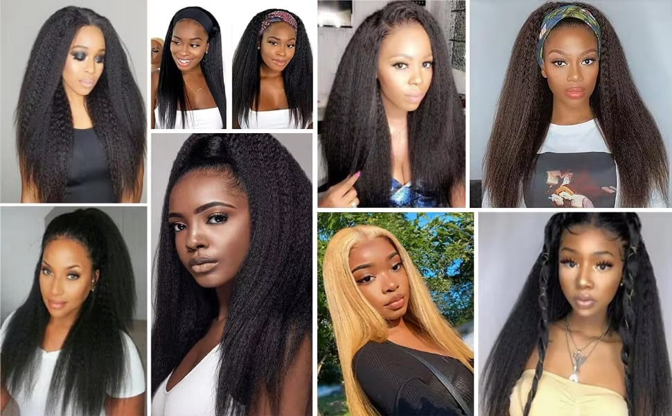 Amazon.com : 22 Inch Kinky Straight Vixen Crochet Hair Bundles – Natural Black Yaki Premium ...