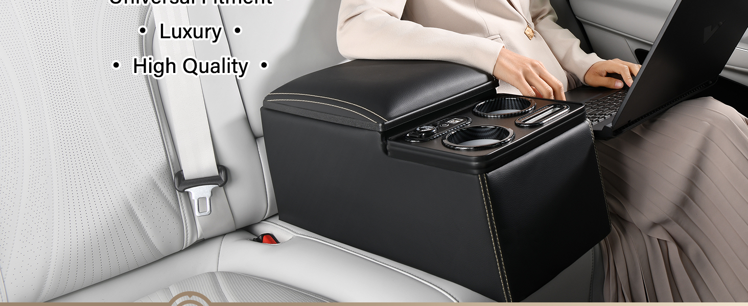 Amazon.com: Coverado Car Center Console, Universal Rear Bench Seat Console, Back Seat Car ...