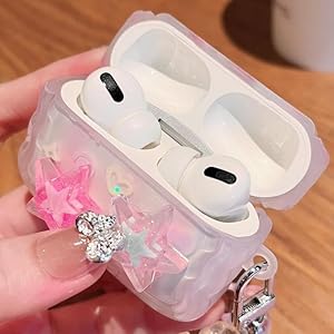 Amazon.com: MINSCOSE Compatible with Airpods Pro 2 Clear Case,Cute 3D Stars Pattern Design with ...