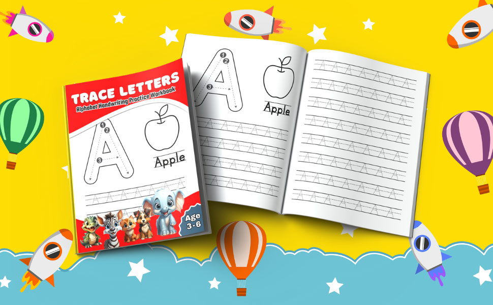 Amazon.com: Trace Letters Alphabet Handwriting Practice Workbook ...