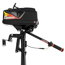 Amazon.com: HANGKAI Outboard Motor, 3.6 HP 2-Stroke 55CC Heavy Duty Fishing Boat Engine, Water ...