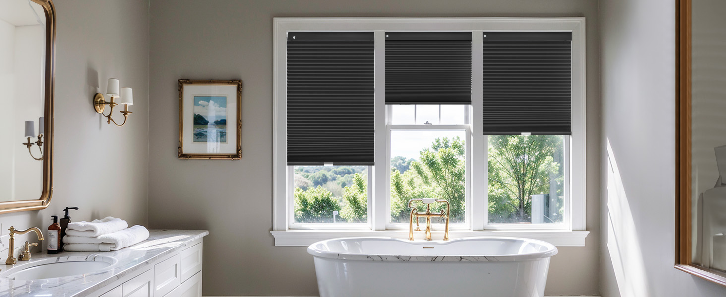 Amazon.com: Moonice Upgrade No Drill Cordless Color-Matched Cellular ...