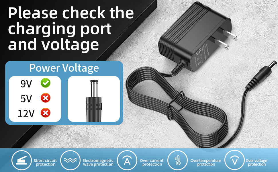 Amazon.com: 9V 2A Charger for Crosley Record Player Power Cord Compatible with Crosley Cruiser ...