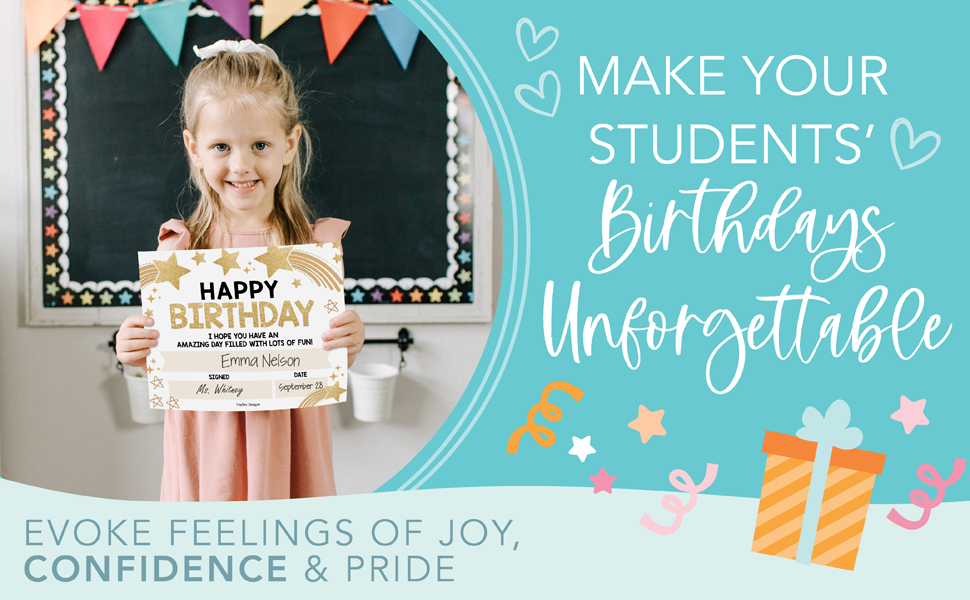 Amazon.com : Happy Birthday Certificates for Students - 25 Student ...