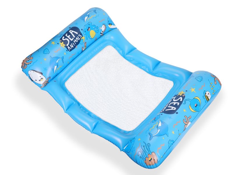 Kazzley Aufblasbare Wasserhängematte für Kinder, 4-in-1 Ozean-Thema Kinder Luftmatratze Pool mit ...