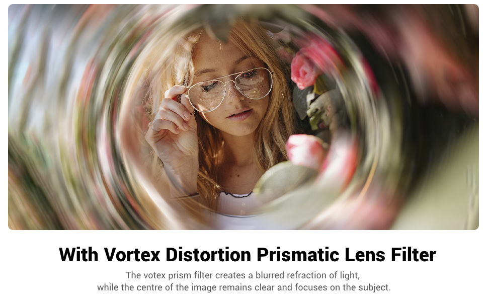 Walking Way Halo Effect Prism Lens Filter 77mm Vortex Distortion Camera ...
