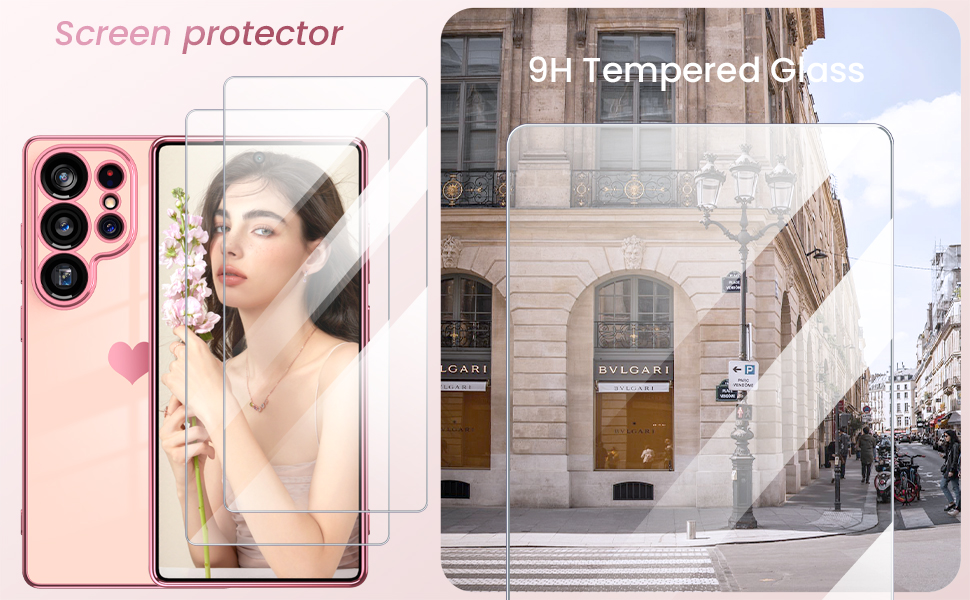 Amazon.com: Dretal for Samsung Galaxy S25 Ultra 5G Case with Screen Protector, Women Girl Cute ...