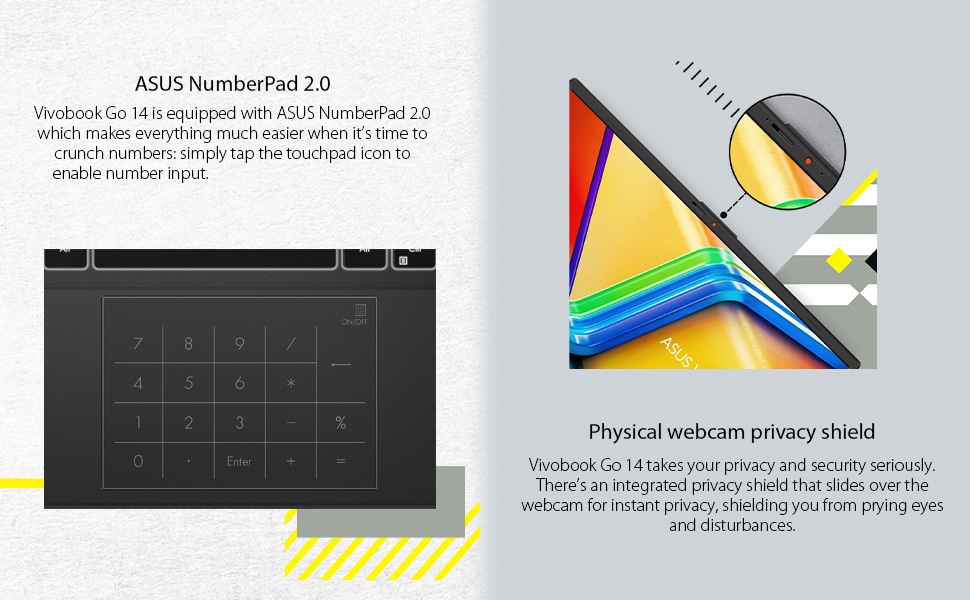 Asus Vivobook Go 14 Laptop, 14” FHD Display, AMD Ryzen 5 7520U Processor, 8GB RAM, 512GB SSD ...