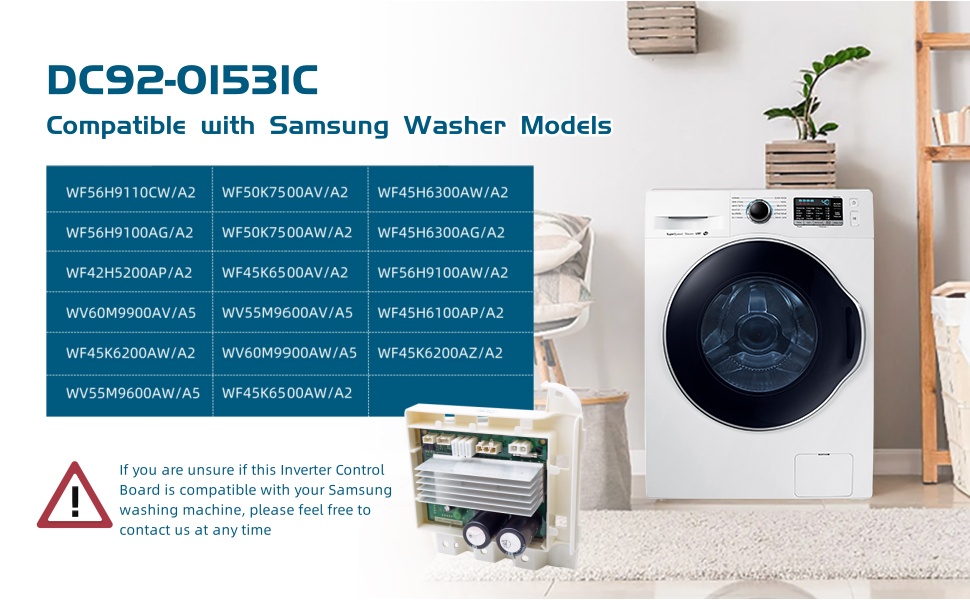 Amazon.com: Maigoo 2024 New DC92-01531C Washer Inverter Control Board Compatible with Samsung ...