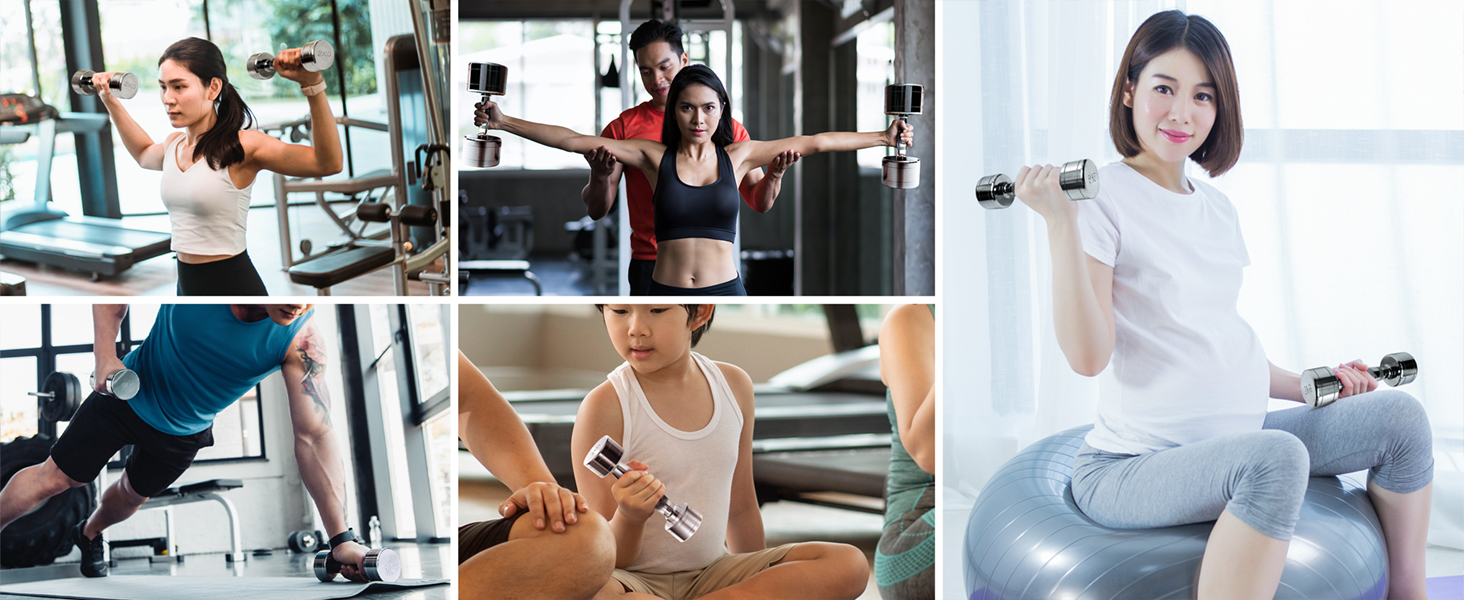 Amazon | RITFIT ダンベル ステンレス製 2kg/4kg/6kg/8kg/10kg/12kg/14kg/16kg ステンレスダンベル 2本セット 2個 ペア 筋トレ ホームジム ...